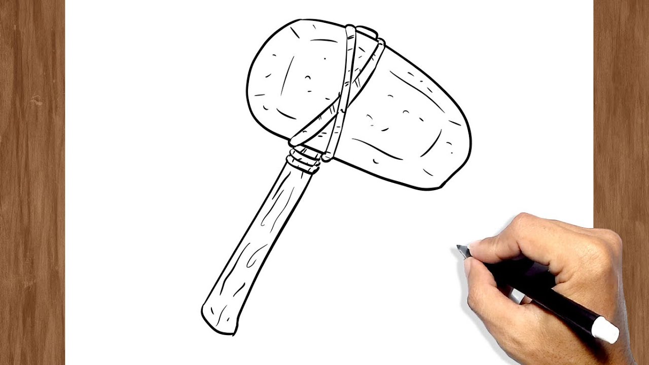 How to Draw Stone Hammer - YouTube