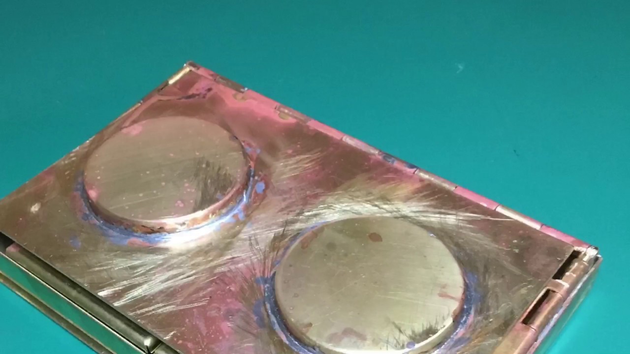Handmade brass metal paint box - YouTube