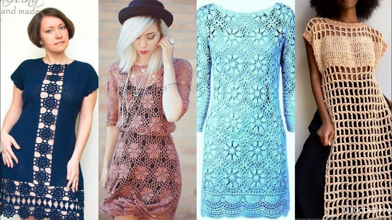 Ideas de vestidos de crochet muy modernos y hermosos - YouTube