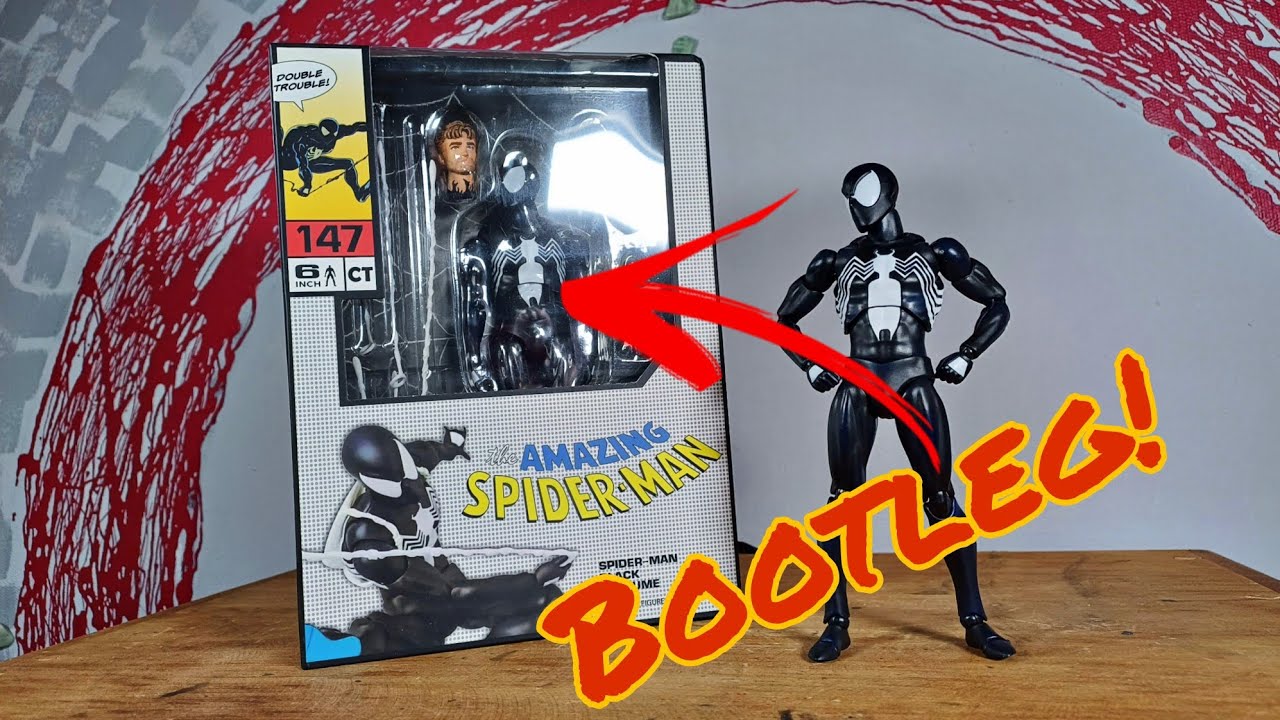 CT Toys Bootleg Mafex Black Costume Spider-Man Review & Comparación ...