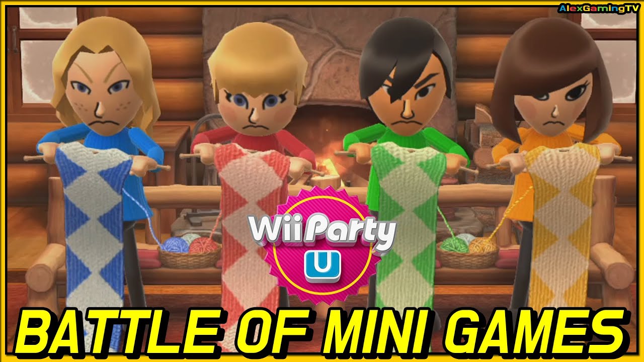 Wii Party U - Battle mini games 🎵 Rachel vs Pavel vs Akira vs Mizuho ...