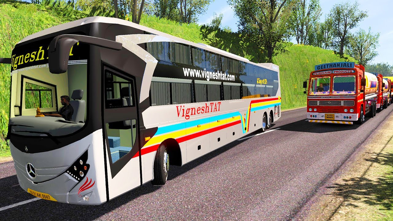 Indian Bus Driving in Heavy Traffic | Bangalore to Hubli | VigneshTAT ...