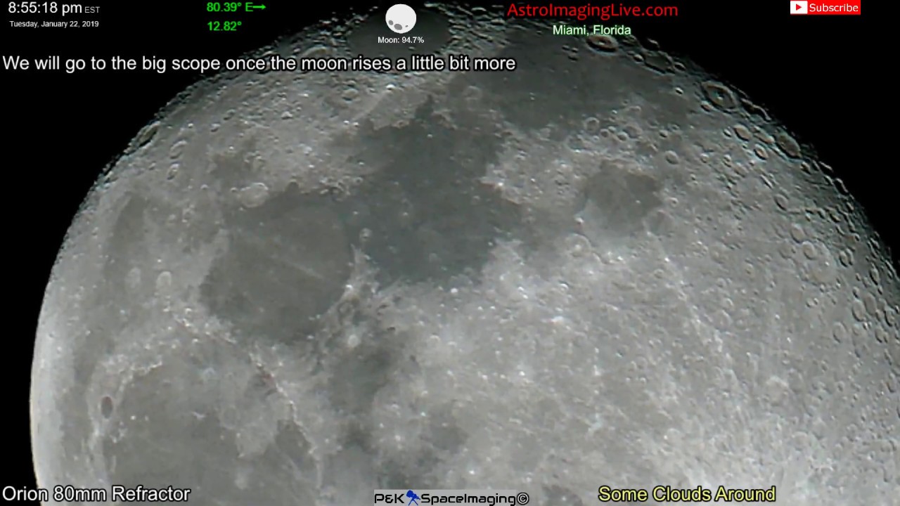 Scanning The Moon Surface LIVE! January 22, 2019 - YouTube