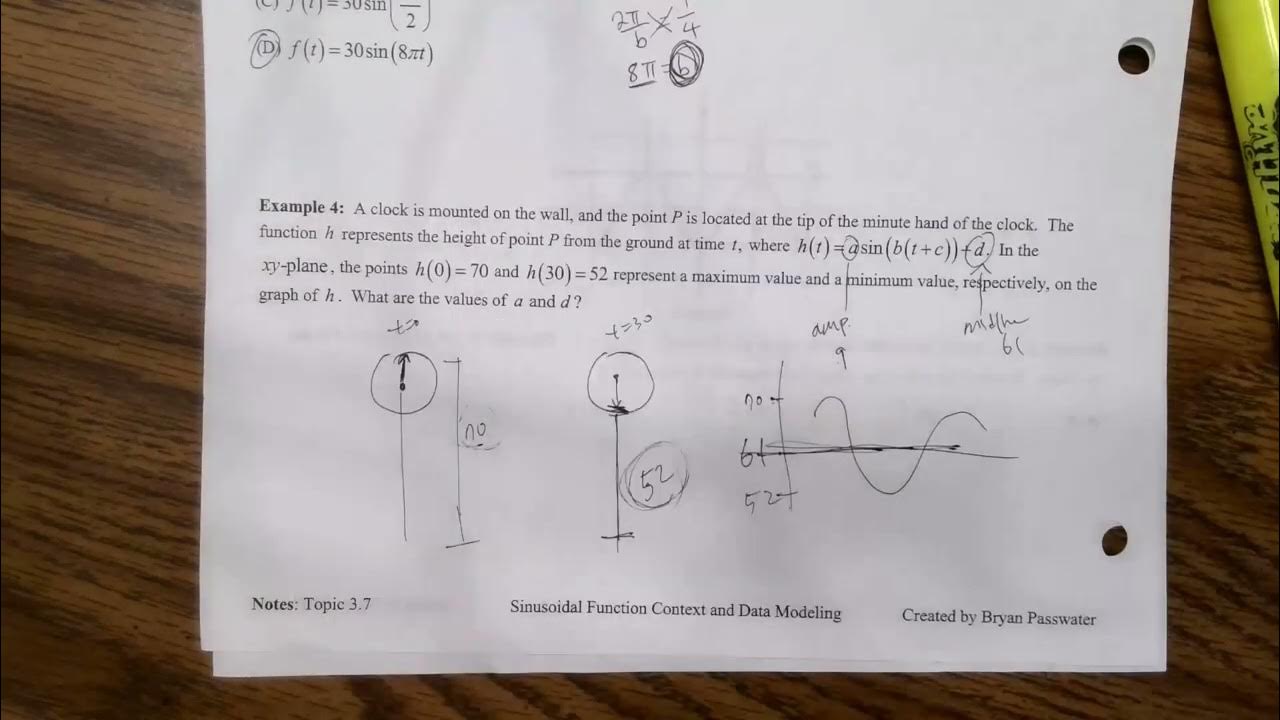 AP Precalc 3 7 sinusoidal function modeling part 1 - YouTube