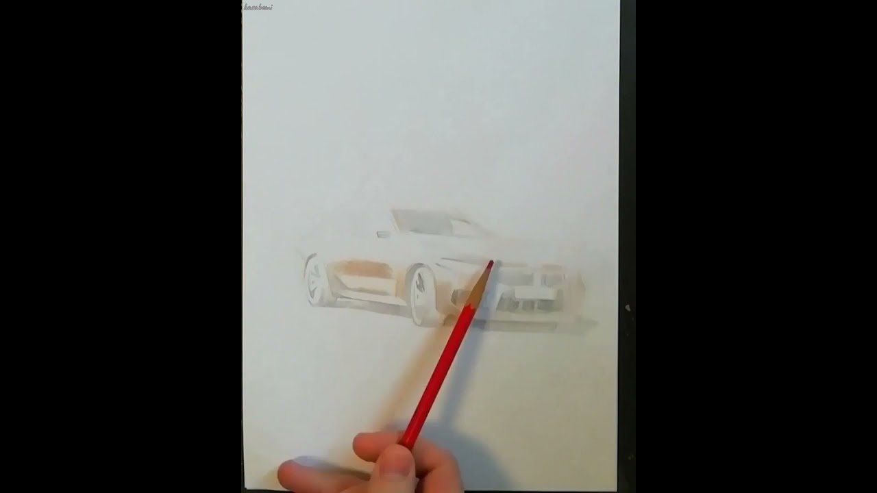 How to draw a car bmw m8 gran coupe. Car drawing. Nkarel nkarner - YouTube