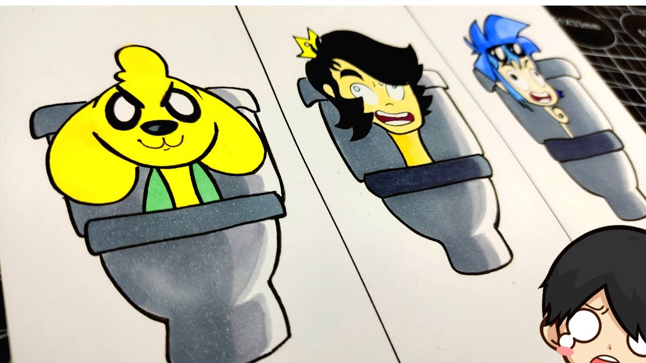 dibujo LOS COMPAS pero son SKIBIDI TOILET🚽 SKIBIDI TOILET x mikecrack ...