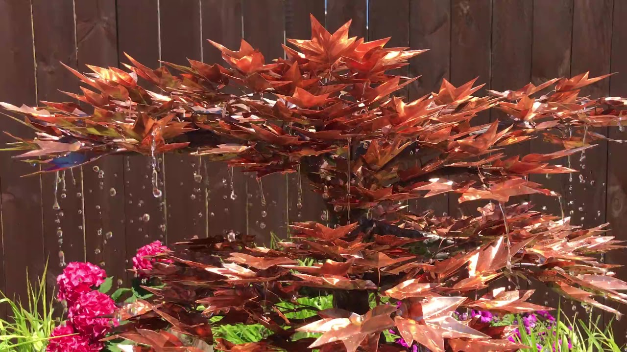 Japanese Maple Copper Tree Fountain Kit - YouTube