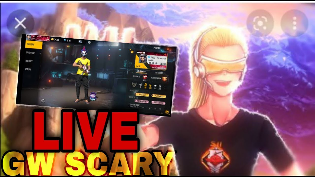Garena Free Fire : GW SCARY IS LIVE ️CS RANK PUSH TOP 1 - YouTube