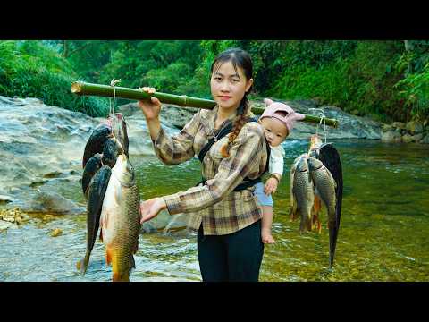 520 Days of Primitive Wild Fishing - Simple Country Family Life and Cooking