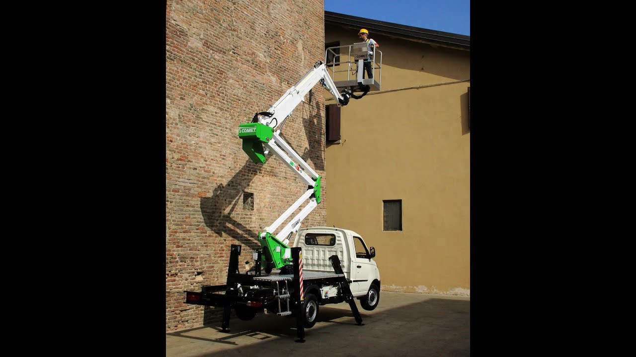 piattaforma aerea da 14 / 16 metri su Piaggio Porter - YouTube