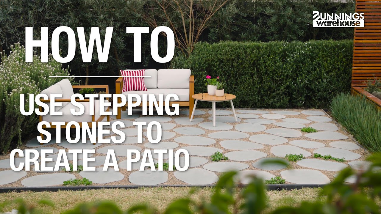 How To Use Stepping Stones To Create A Patio - Bunnings Warehouse - YouTube