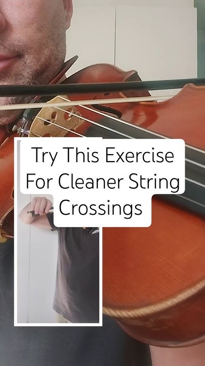 Try This Exercise For Cleaner String Crossings #violin #music - YouTube
