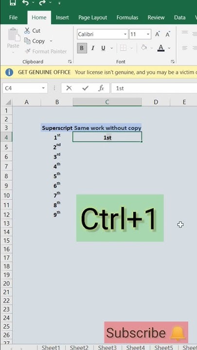 Shorts Superscript With Number Excel 👍 Excel Exceltutorial Learnmore Youtube