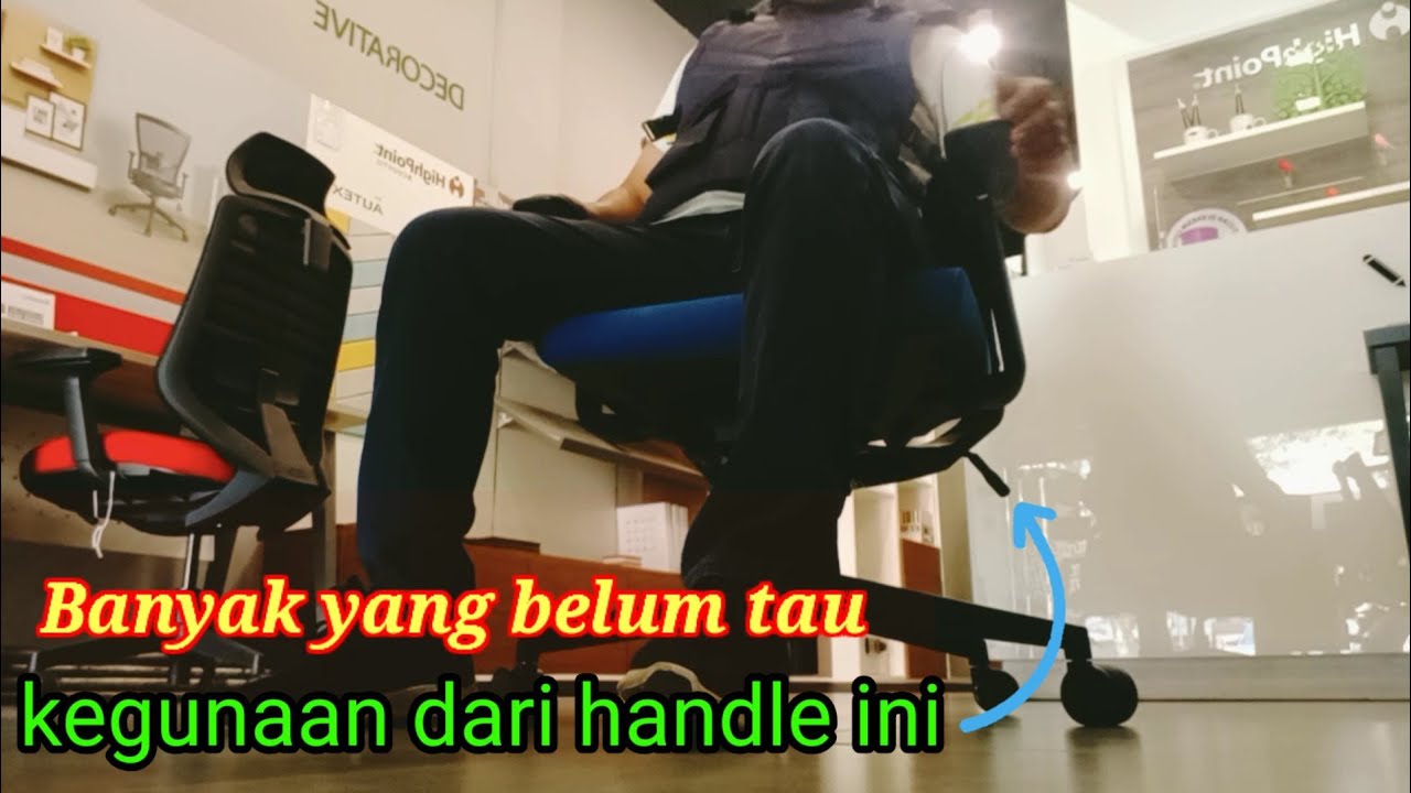 Fungsi dan kegunaan handle kursi kerja yang orang belom tau - YouTube