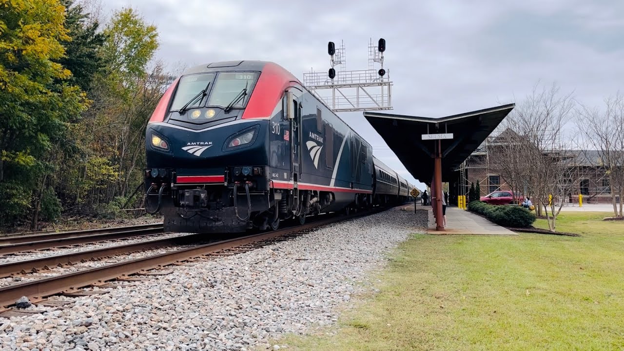 Amtrak 310 Palmetto Arrival At Selma Station, NC - YouTube