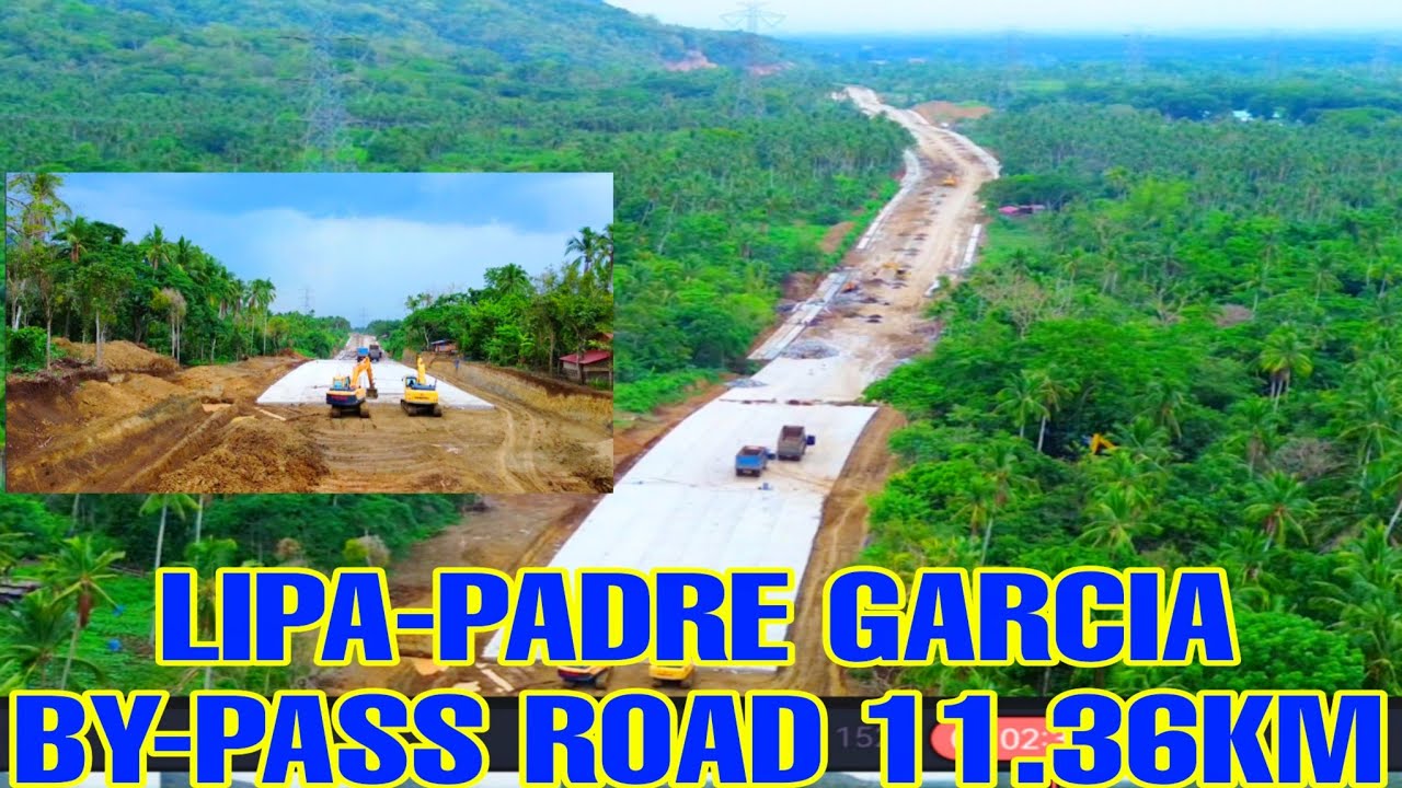 LIPA -PADRE GARCIA BY-PASS ROAD HALOS COMPLETO NA PAG LATAG NG CEMENTO ...