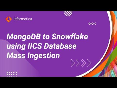 MongoDB to Snowflake using IICS Database Mass Ingestion (Initial and Incremental) - YouTube