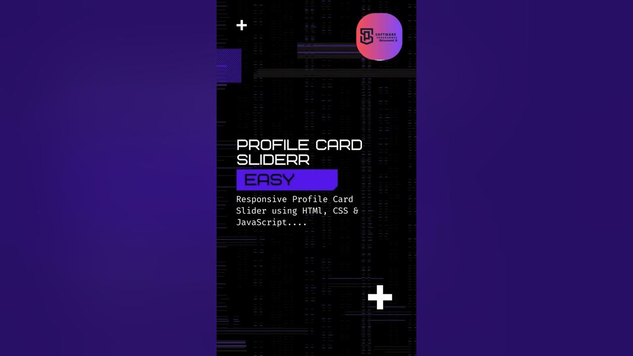 Simple Profile Card Slider using HTML, CSS & Javascript.... - YouTube