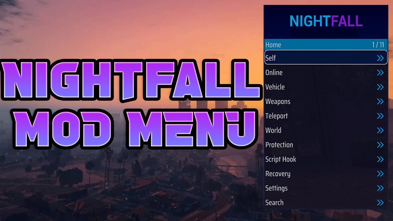 **PAID UNDETECTED** || Nightfall Mod Menu || GTA V ONLINE 1.60 PC | Full Recovery - YouTube