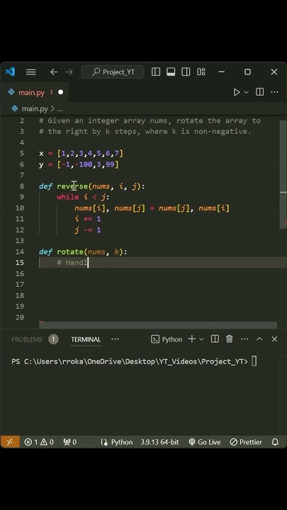 Rotate Arrays in Python Like a Pro!! #python #programming #coding - YouTube