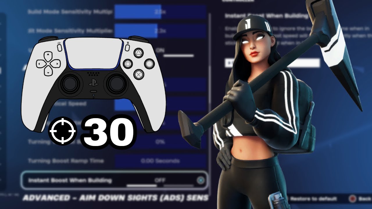 Fortnite Settings/Sensitivity For PS5 🎮 + Ranked Zero Build Squad Win ...