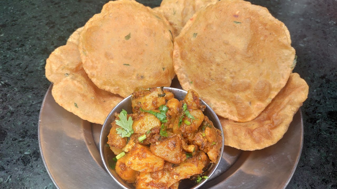 mung daal masala Puri jeera aalu sabji recipe - YouTube