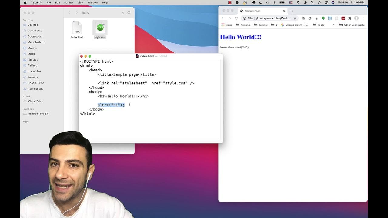 Հիմնական կայք օգտագործելով html/css/js - YouTube