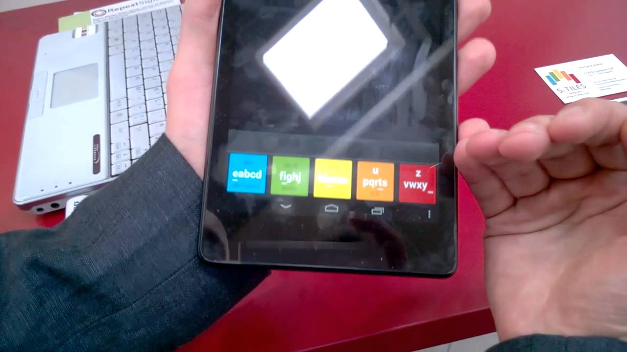 5 Tiles On Small Screen Keyboard on Smartwatch Demo - YouTube