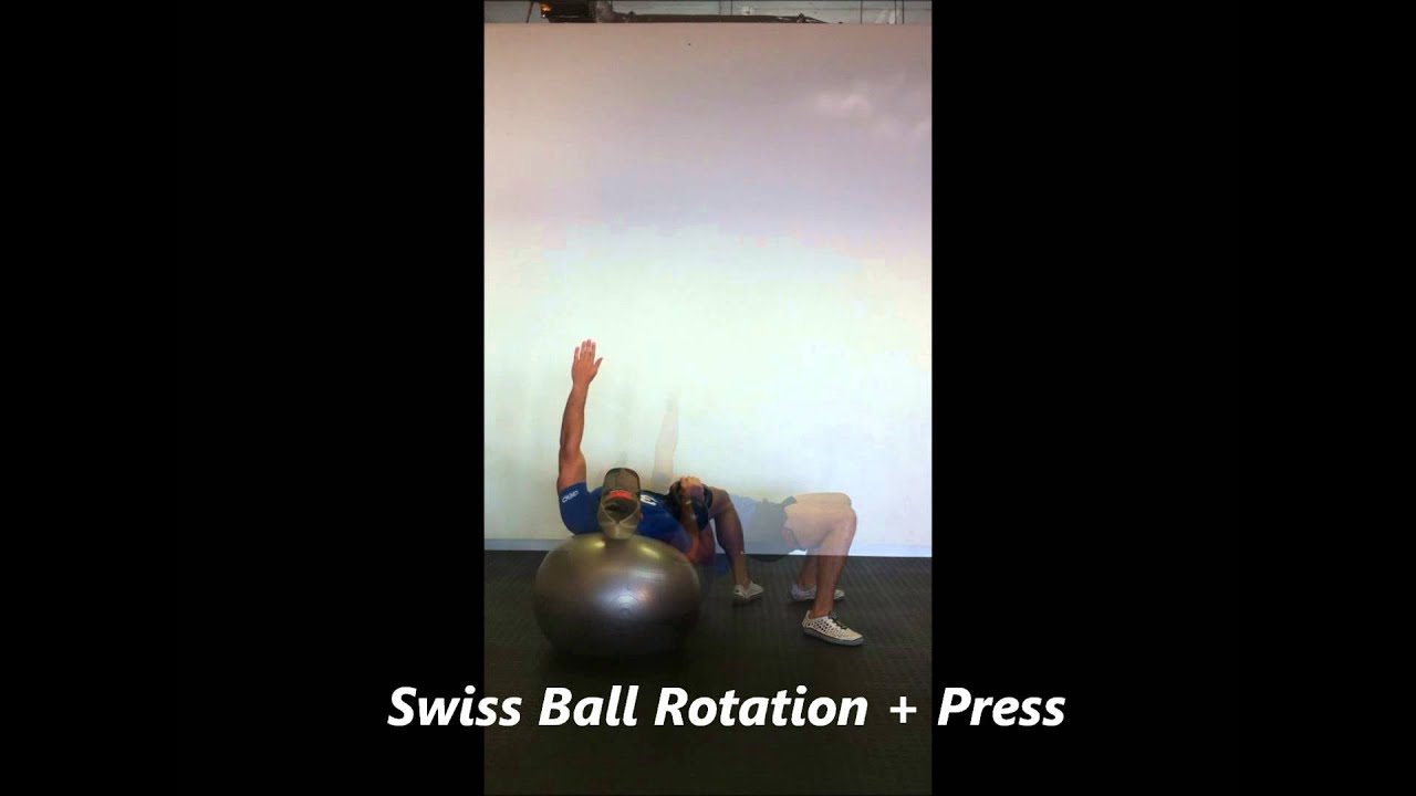Swiss Ball Rotation + Press 1) - YouTube