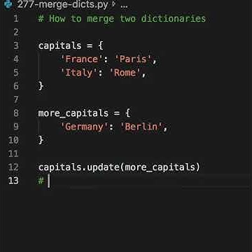 Here is one of the methods of merging two dictionaries. It works both in Python 3 and Python 2.7 ...