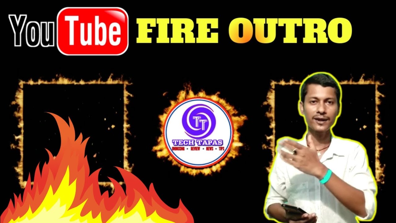 how to make fire outro template for youtube videos | Top outro for ...
