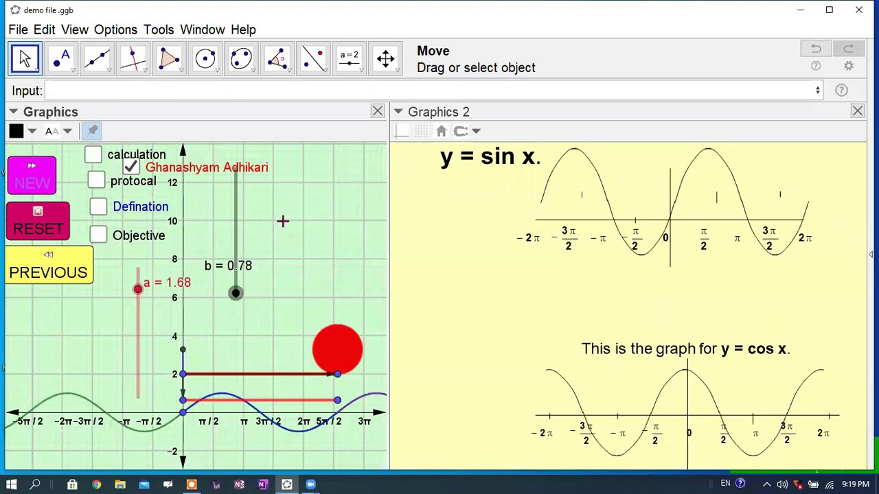 HOW TO TEACH TRIGONOMETRY(PERIODIC FUNCTION ) FROM #GEOGEBRA #STFT ...