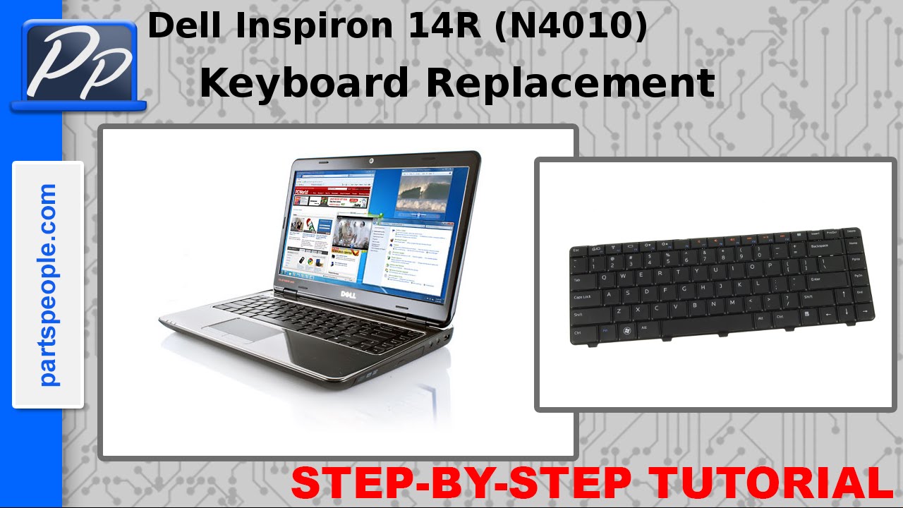 Dell Inspiron 14R (N4010) Keyboard Video Tutorial Teardown - YouTube