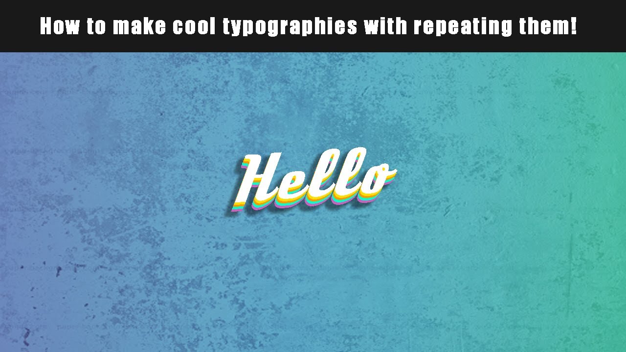 Photoshop Tutorial Step By Step How To Make Cool Typographies With Photoshop Tutorial Step By Step How To Make Cool Typographies With