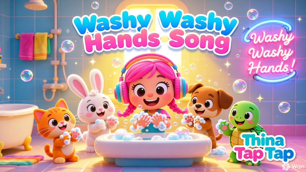 🧼 Thina Tap Tap–Washy Washy Hands Song!|Clean Hands Clean Fun# ...