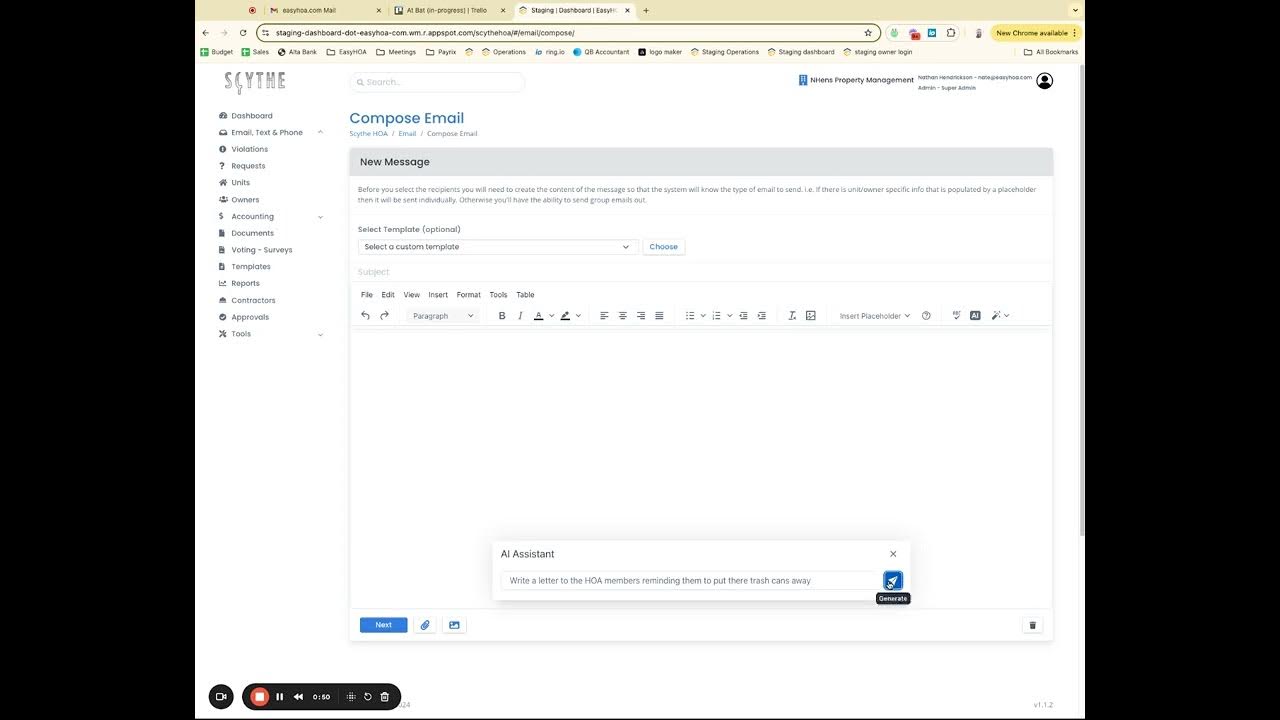 Using AI to help compose emails for your HOA - YouTube