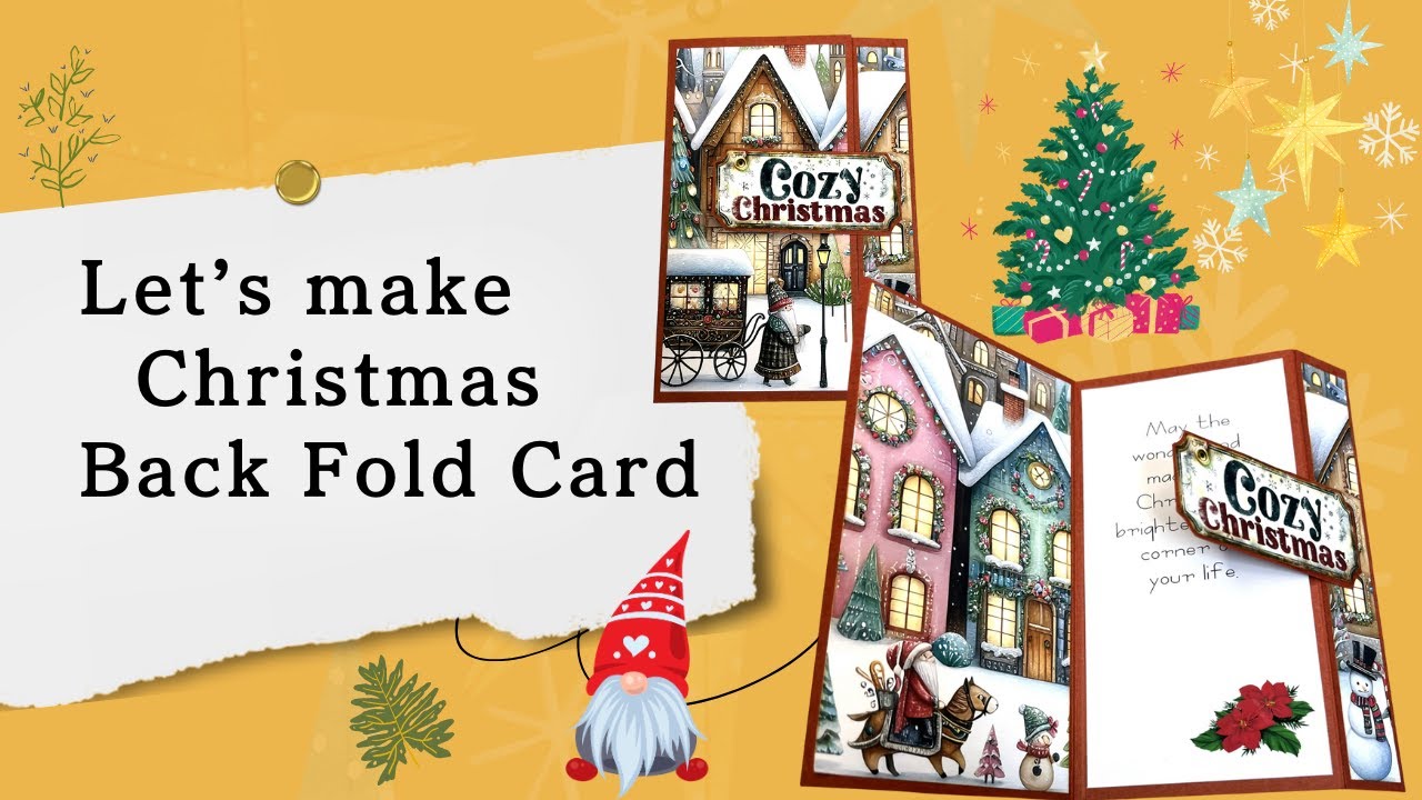 758 Christmas Back Fold Card (Tutorial) - YouTube