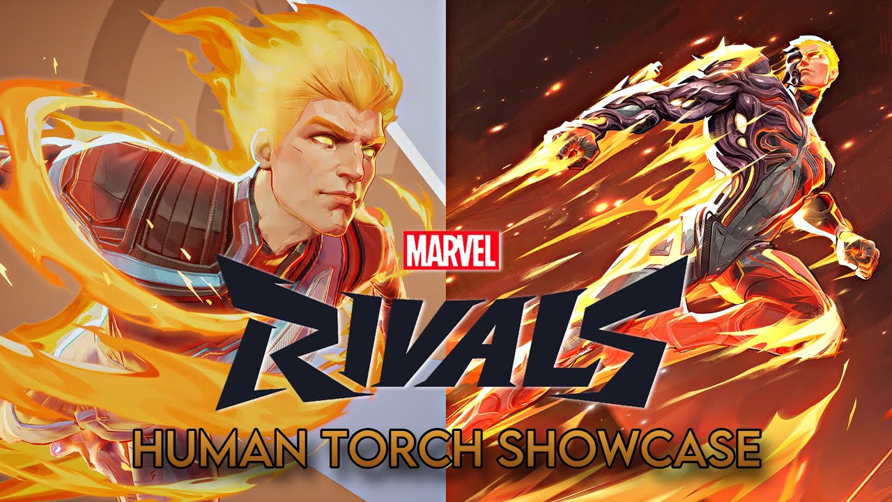 Human Torch all skins showcase (4k) - Marvel Rivals - YouTube