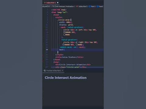 Circle Intersect Animation HTML and CSS 📌 - YouTube