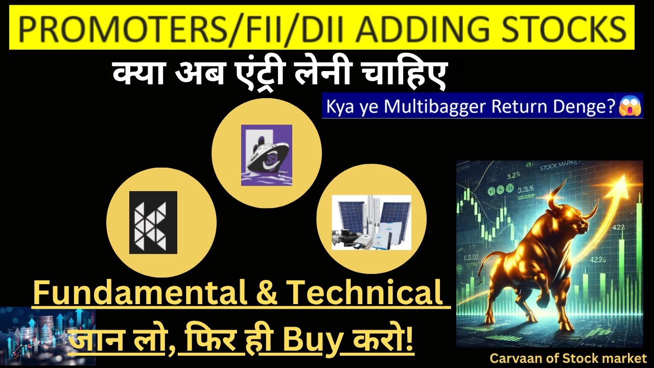 3 Stocks with FII/DII Buying 🔥 Promoters Adding Stake | Multibagger in ...