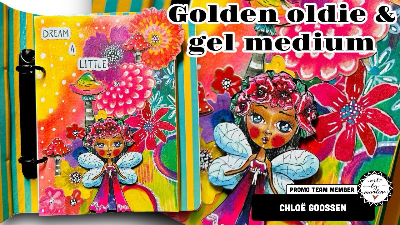 Art by Marlene journal page using gel medium, ABM-ES-PASTE06!💛 - YouTube