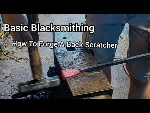 Begginer Blacksmithing Projects | How To Forge A Basic Backscratcher ⚒️ 🔥 - YouTube