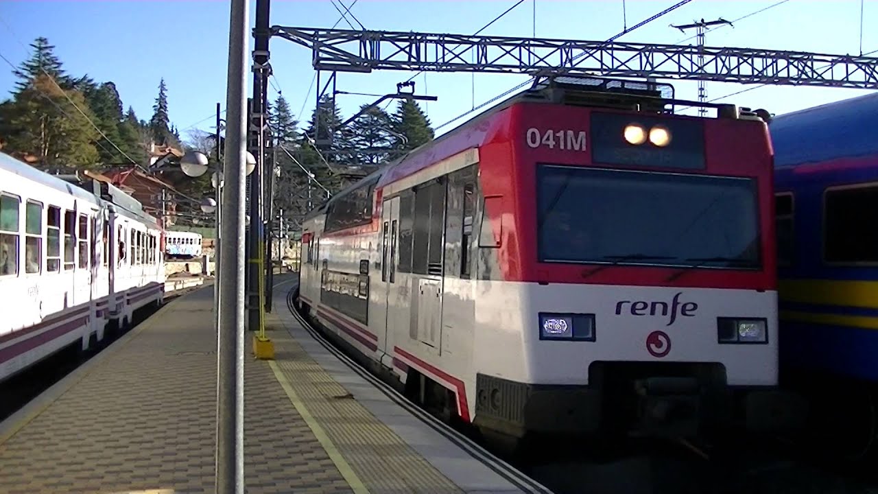 Renfe 450.021 llegando a Cercedilla - YouTube