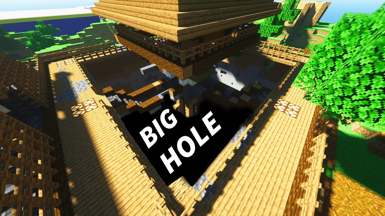 I made a HUGE hole in Minecraft - YouTube