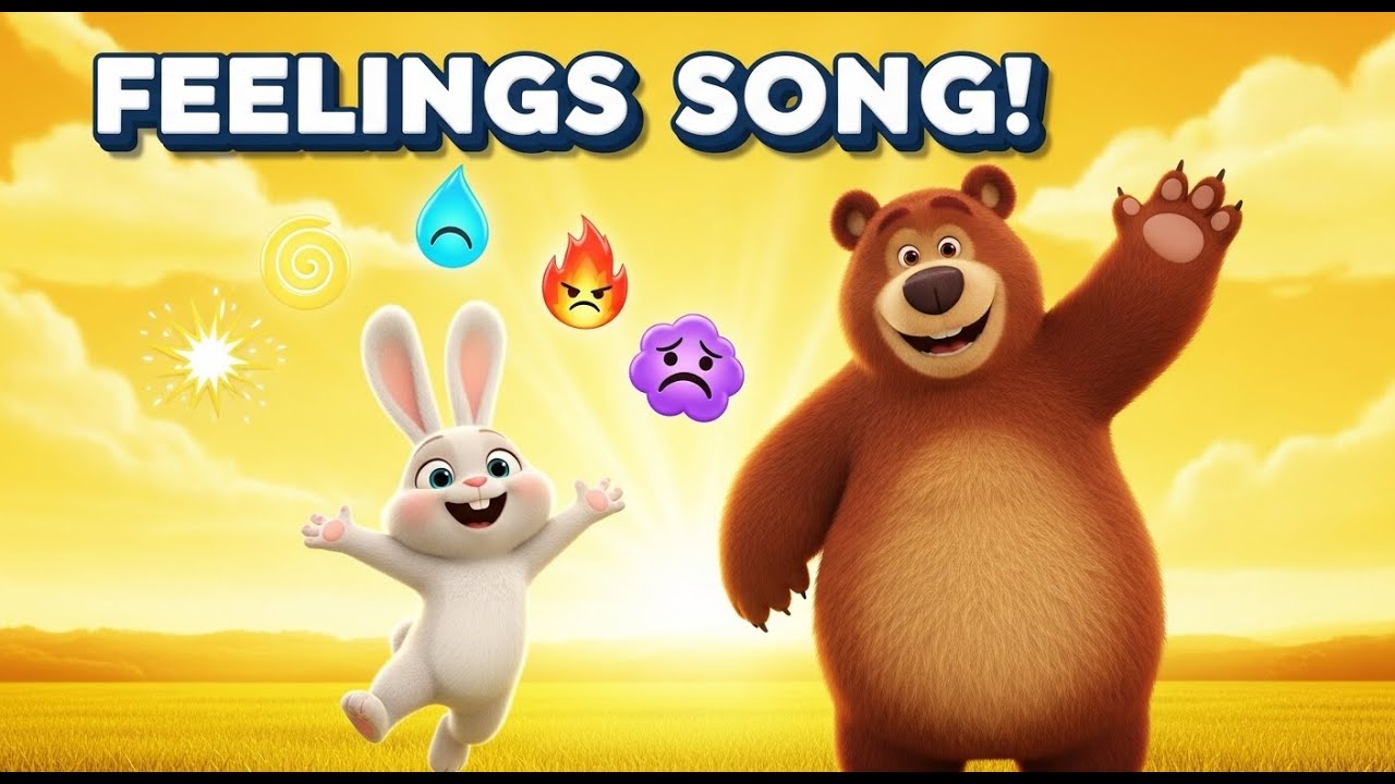 Bunny & Bear’s Big Feelings Song 🐰🐻 | Learn Emotions for Kids | Happy ...