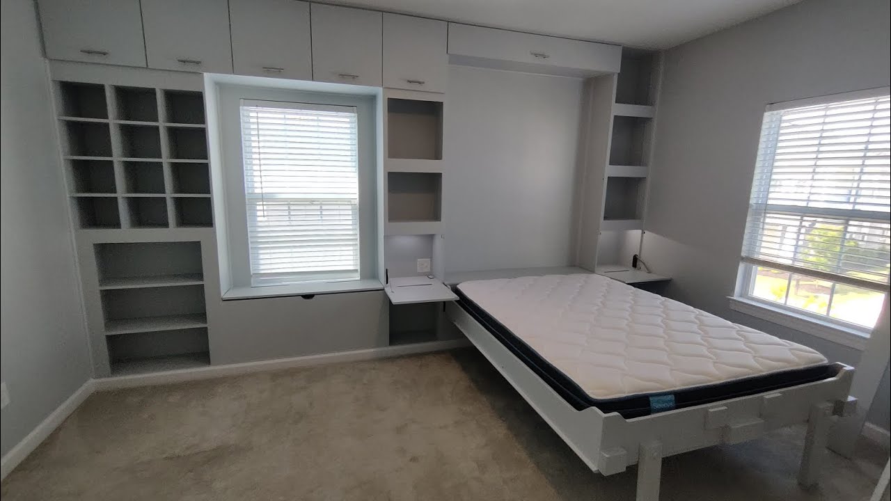 Custom Murphy bed build - YouTube