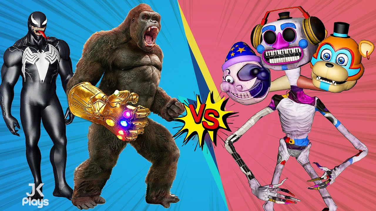 FAMILY KING KONG THANOS INFINITY GAUNTLET and VENOM VS FNAF SECURITY ...