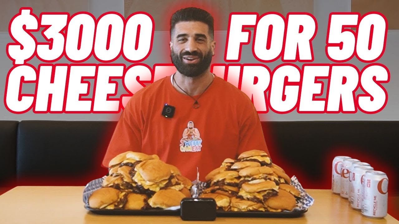 WIN $3000 FOR EATING 50 X CHEESEBURGERS - FOR THE WIN - BEVERLY HILLS ...