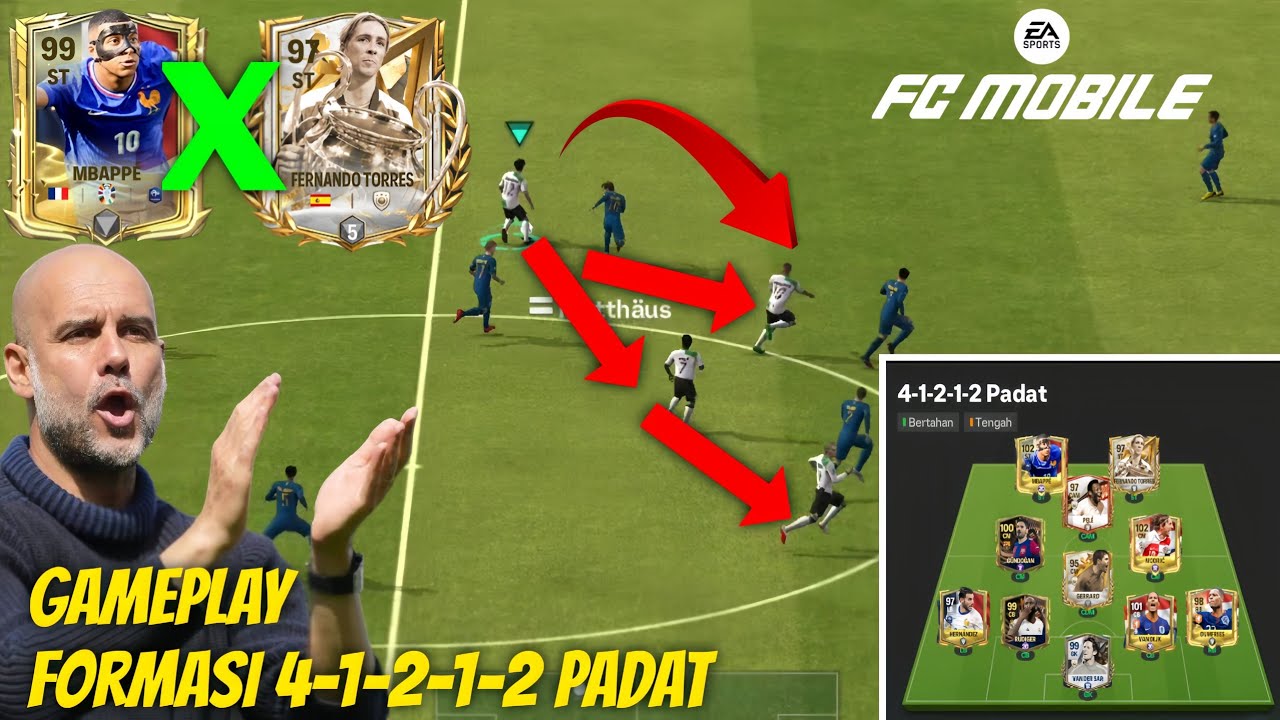 FORMASI 4-1-2-1-2 PADAT MBAPPE X FERNANDO TORRES GAMEPLAY FC MOBILE - YouTube