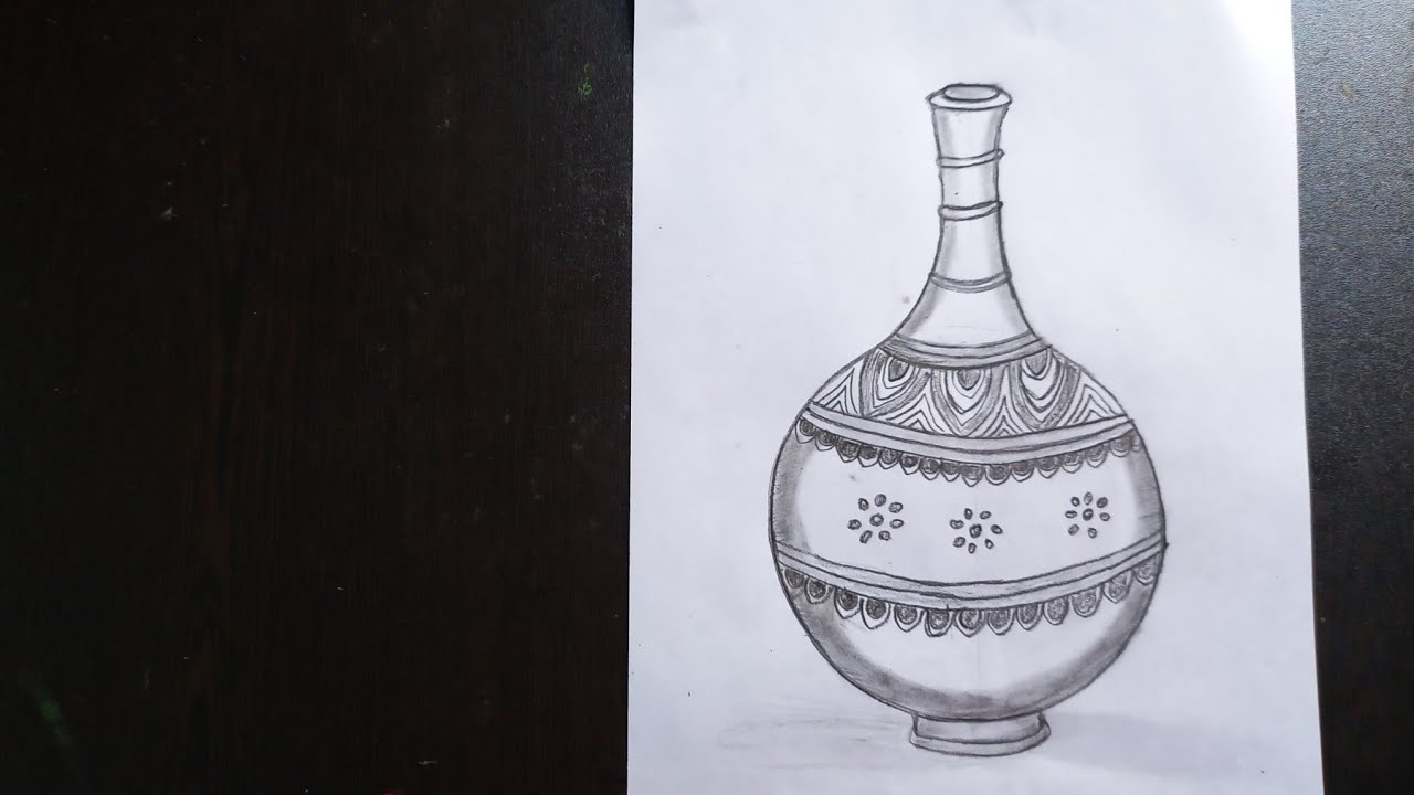How to draw a easy pot step by step | easy surhaai mandala art #art # ...